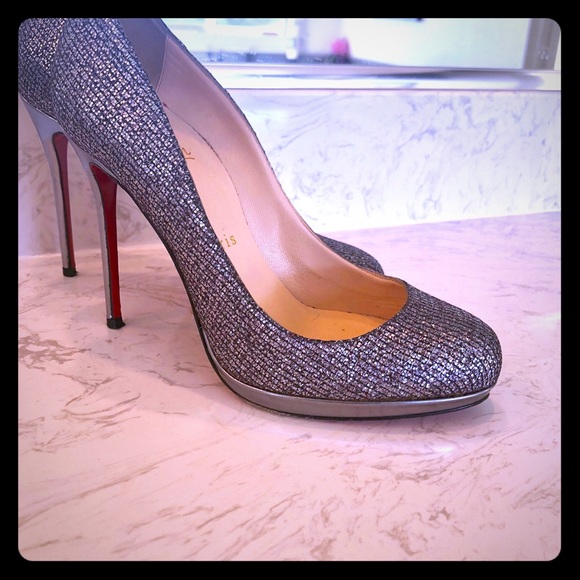 Christian Louboutin | Shoes | Christian Louboutin Filo Silver Lady ...
